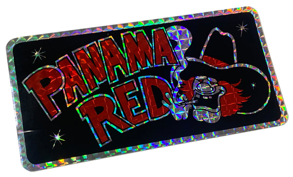 GIANT 12x6" Panama Red Prismatic Sticker - MrBusCo